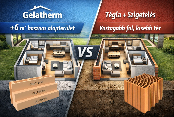 Gelatherm vs tégla – nagyobb alapterület, alacsonyabb költség, jobb ...